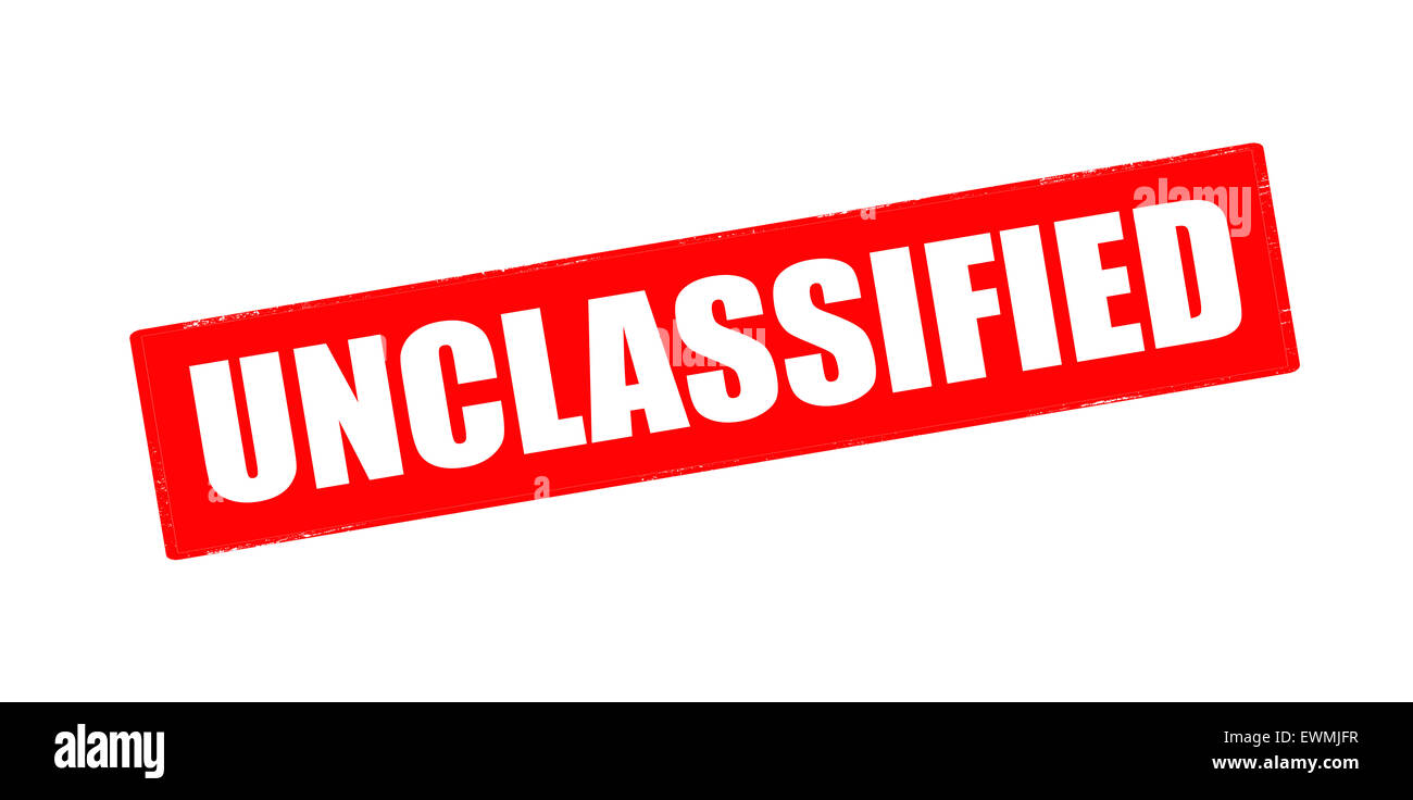 Stamp with word unclassified inside, illustration Stock Photo - Alamy