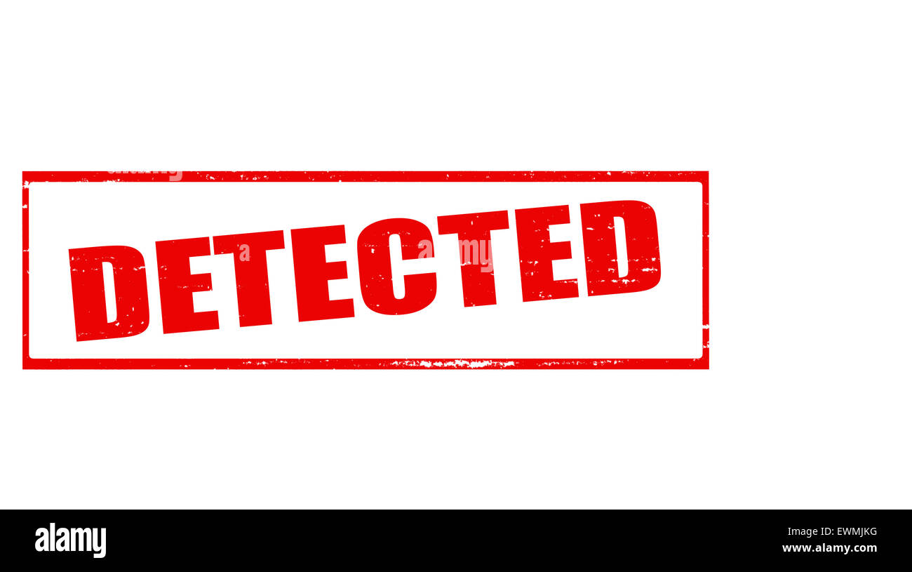 Stamp with word detected inside, illustration Stock Photo - Alamy