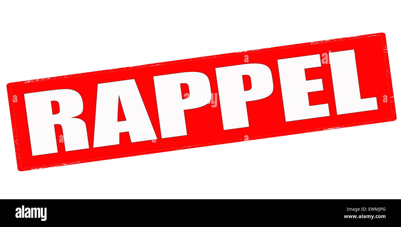 Stamp with word reminder in French language inside, illustration Stock ...