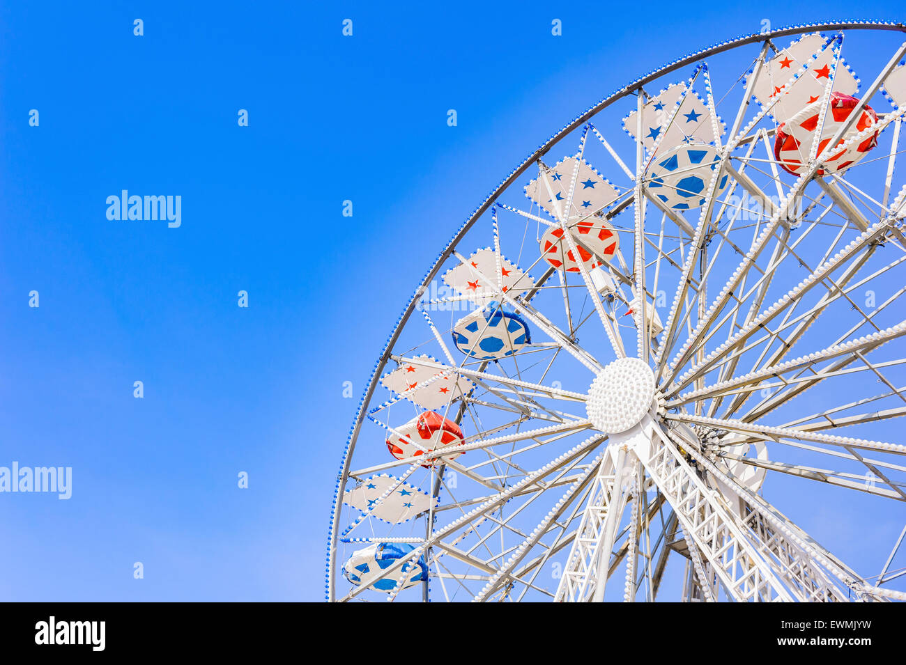 Ferris Wheel at the county fair with the sky in the background Stock ...