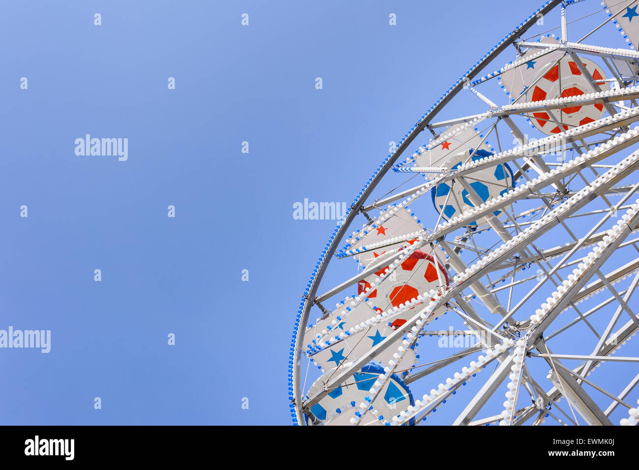 Ferris Wheel at the county fair with the sky in the background Stock ...