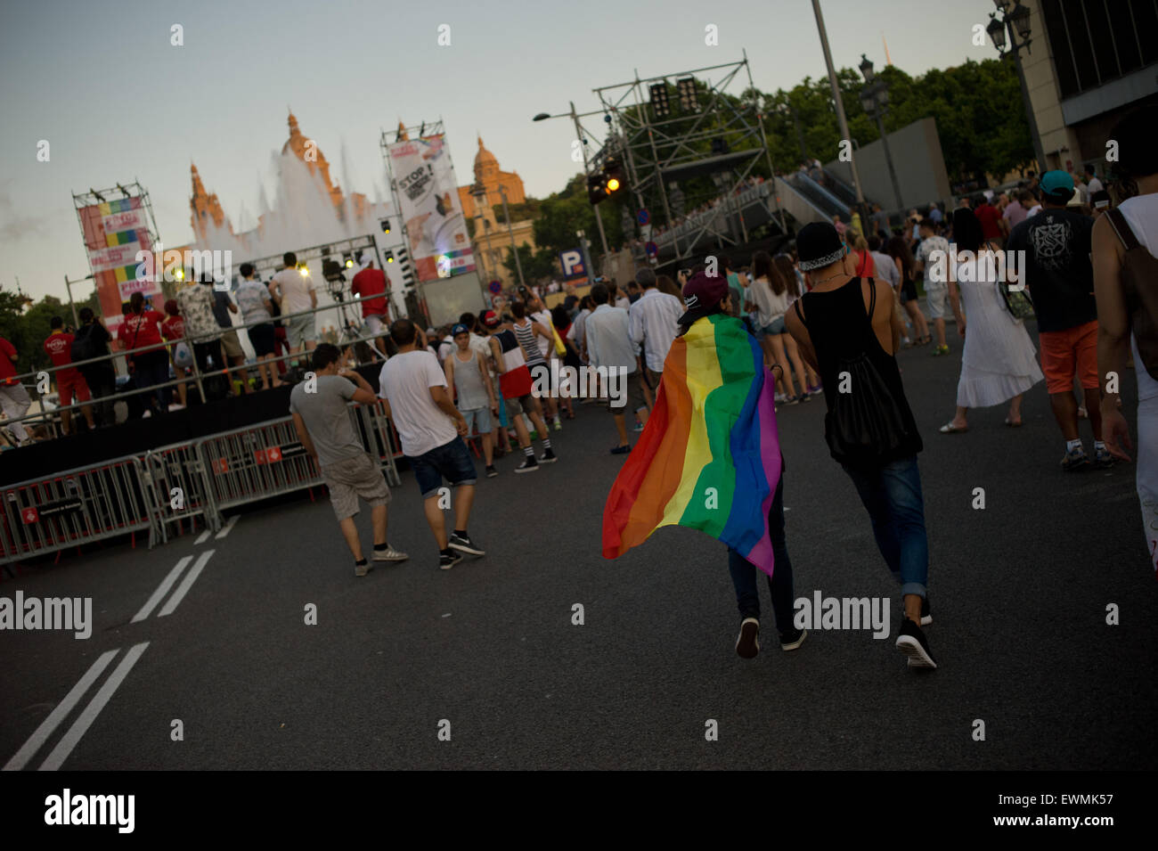 Atmosphere on the streets of Barcelona on the occasion of the ...