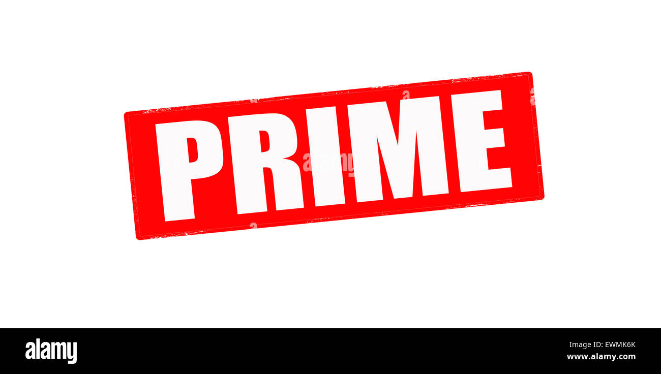 Stamp with word prime inside, illustration Stock Photo - Alamy