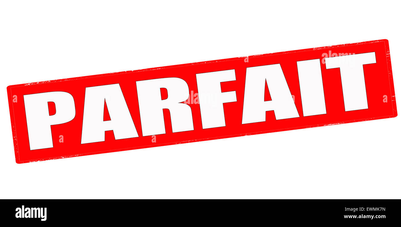 Stamp with word perfect in French language inside, illustration Stock ...