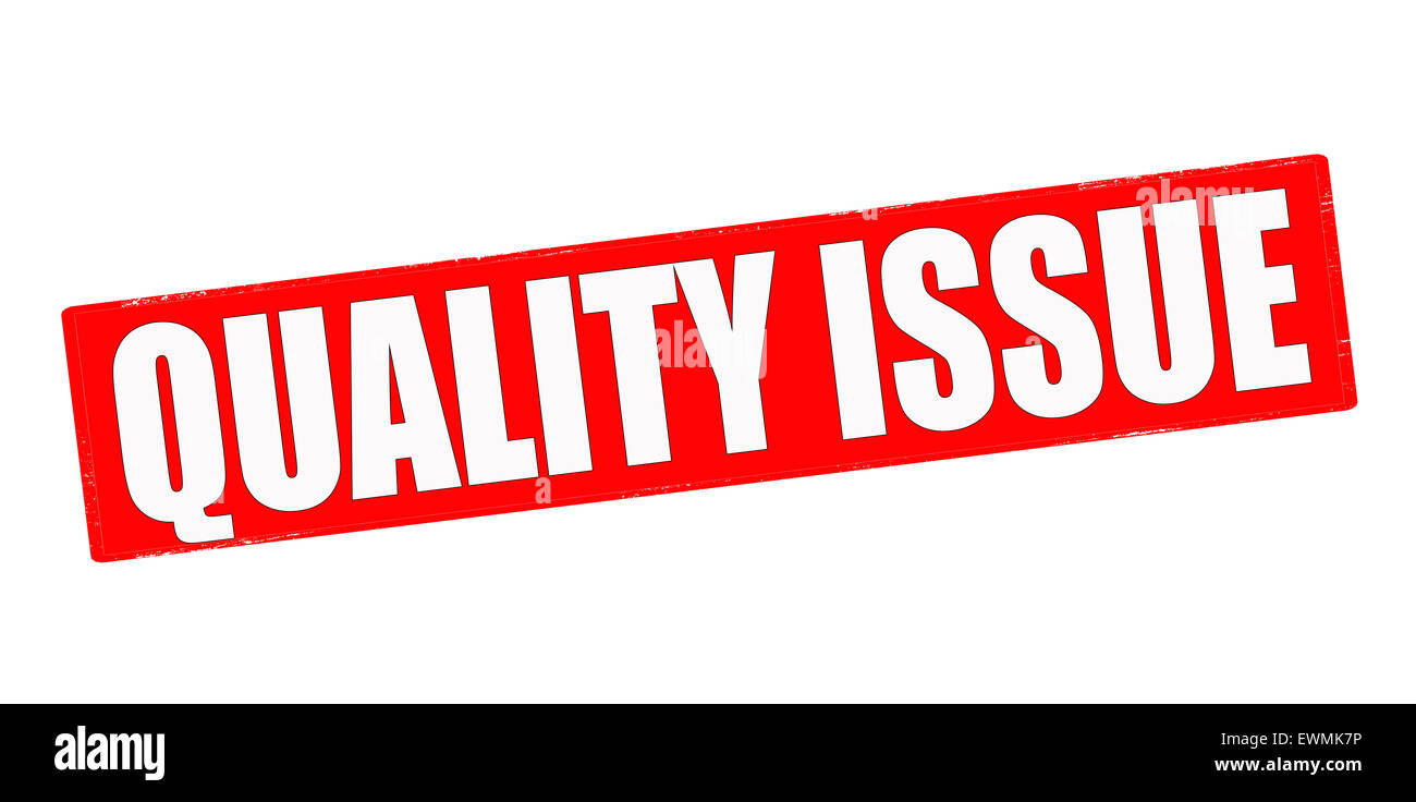 Stamp with text quality issue inside, illustration Stock Photo - Alamy