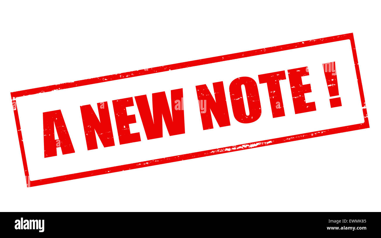 Stamp with text a new note inside hi-res stock photography and images ...