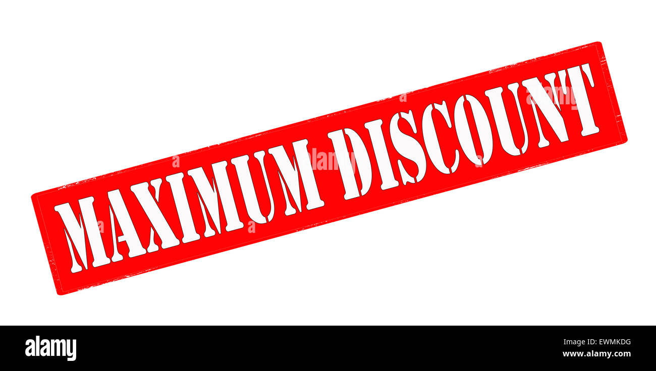 Stamp with text maximum discount inside, illustration Stock Photo - Alamy