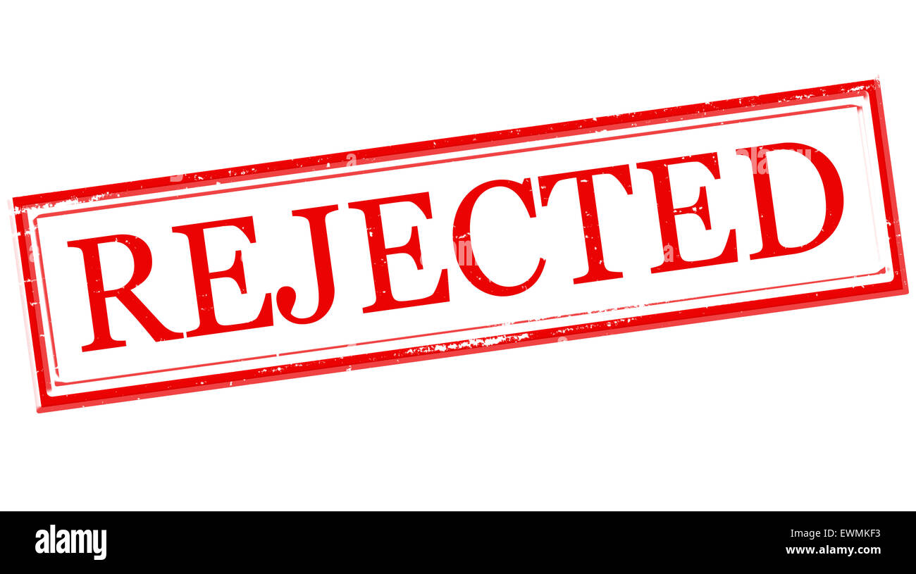 Stamp with word rejected inside, illustration Stock Photo - Alamy