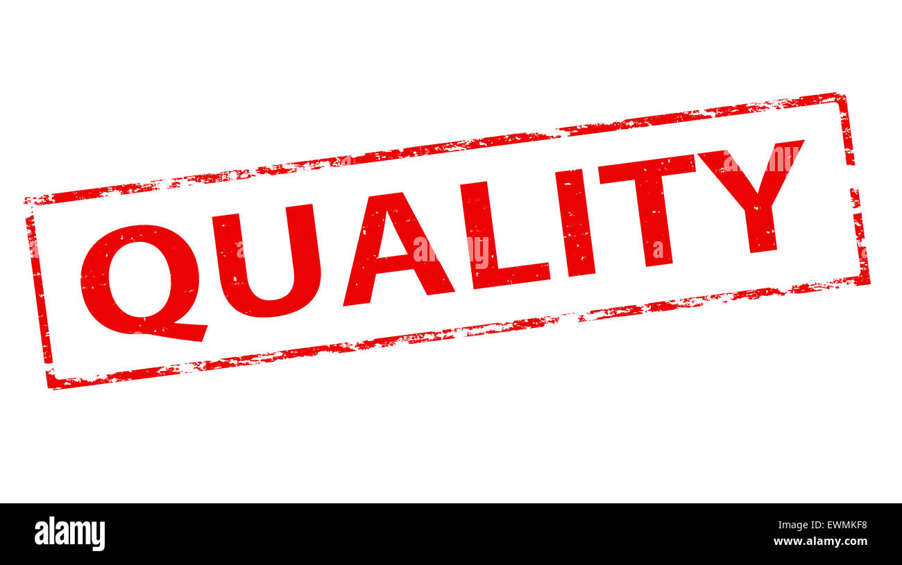 Stamp with word quality inside, illustration Stock Photo - Alamy