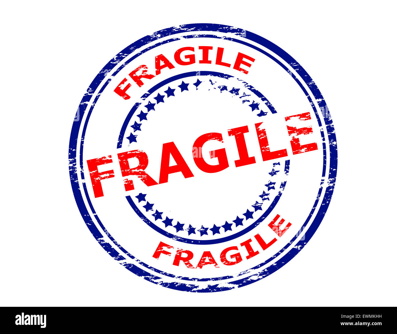 Stamp with word fragile inside, illustration Stock Photo - Alamy
