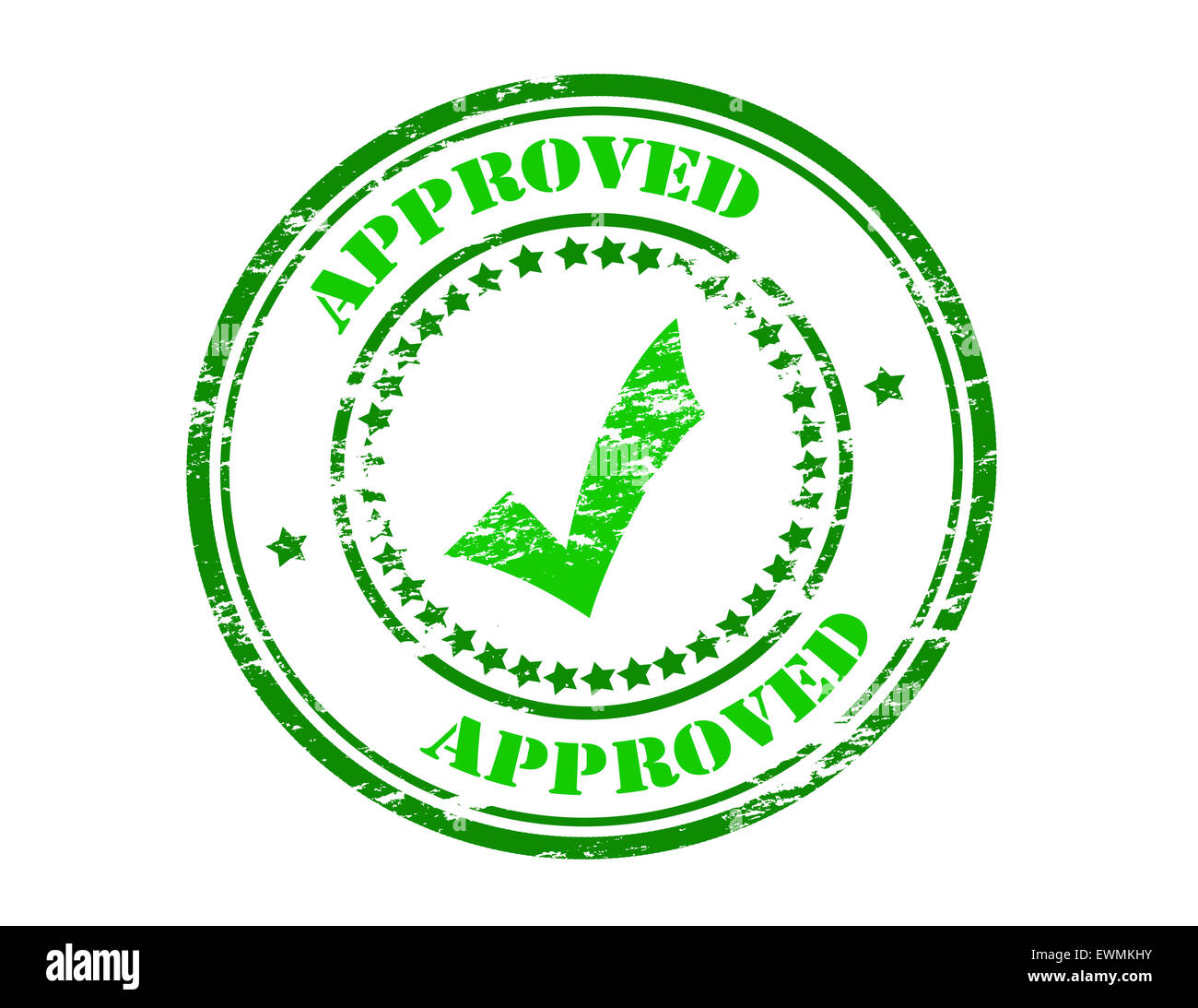 Stamp with word approved inside, illustration Stock Photo - Alamy