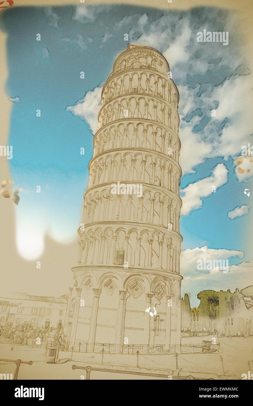 Leaning tower, Pisa, Italy Stock Photo - Alamy