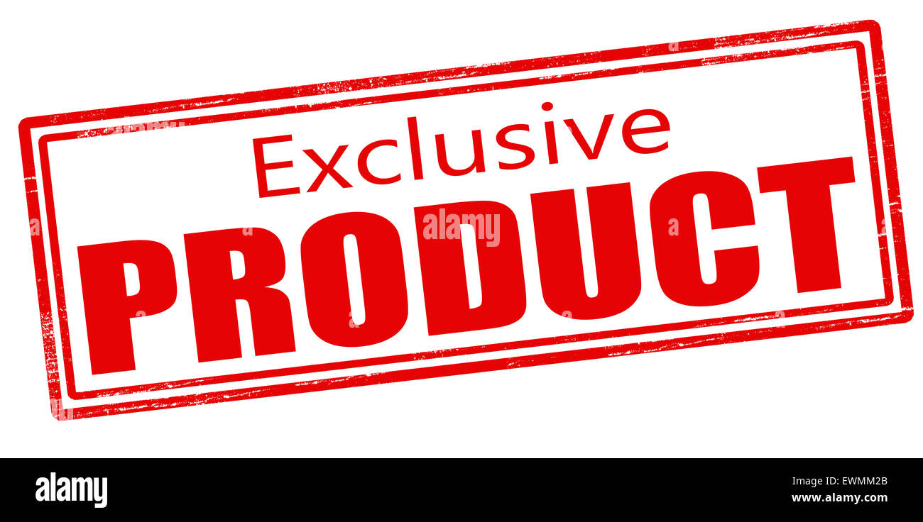 Stamp with text exclusive product inside, illustration Stock Photo - Alamy