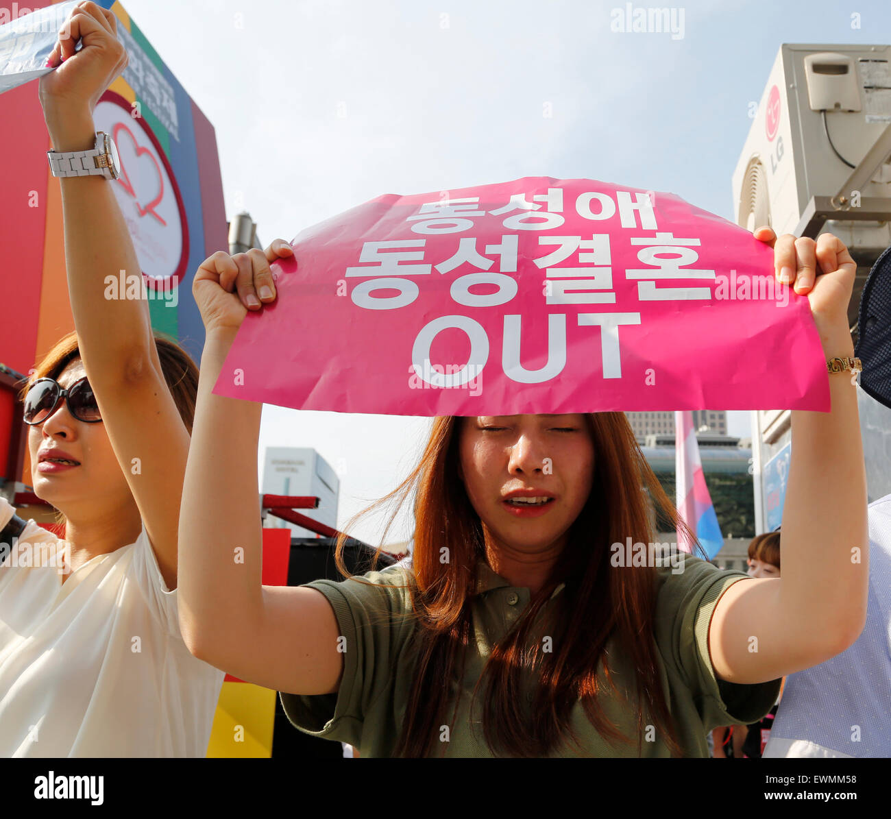 Seoul, South Korea. 28th June, 2015. Gay pride parade: South Korean ...