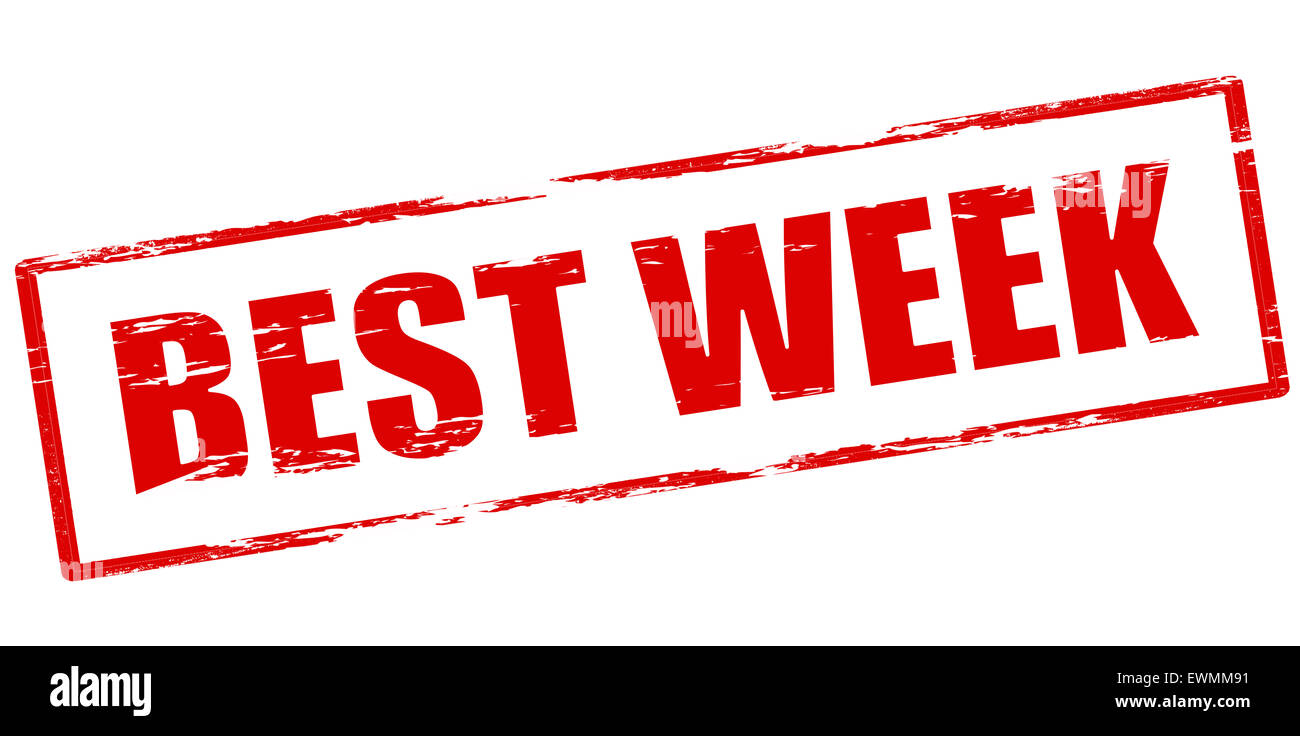 Rubber stamp with text best week inside, illustration Stock Photo - Alamy