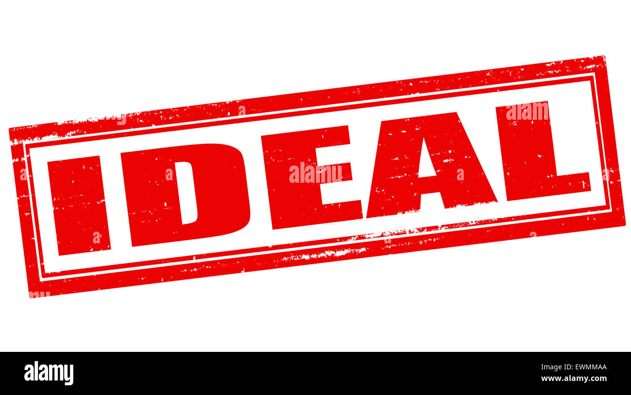 Stamp with word ideal inside, illustration Stock Photo - Alamy