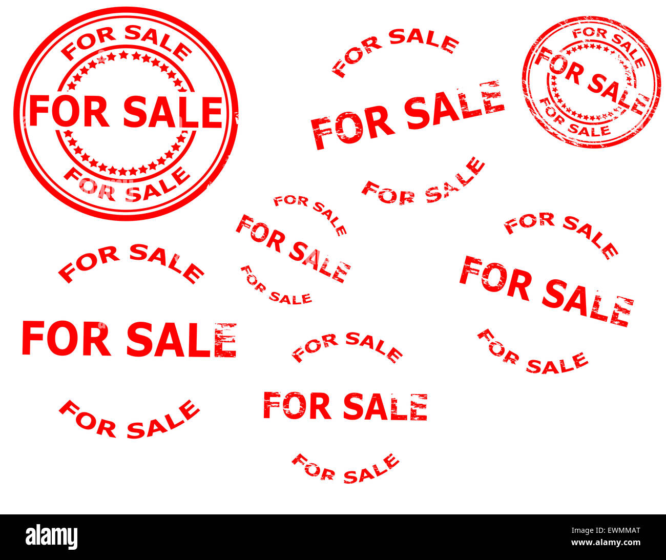 Set of stamps with text for sale inside, illustration Stock Photo - Alamy