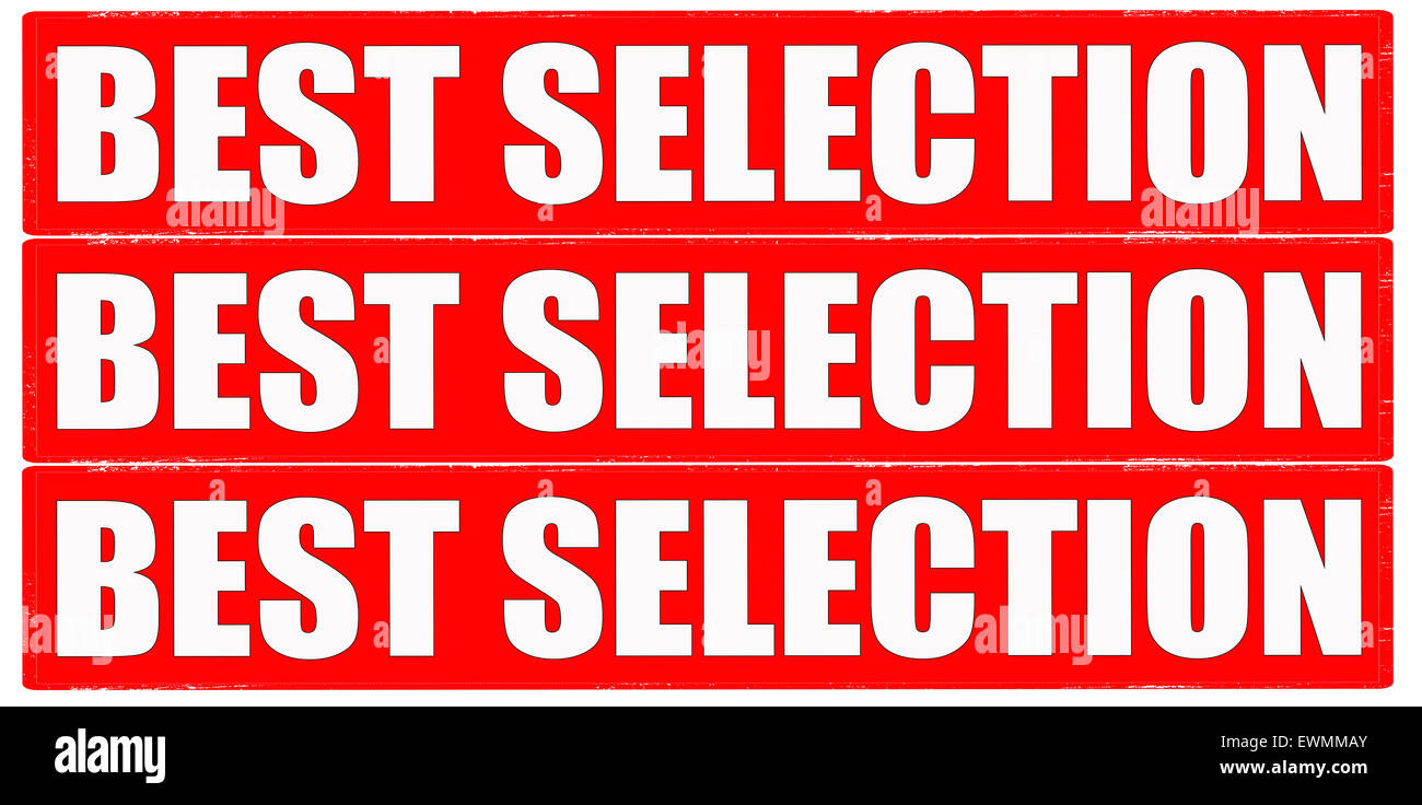 Set of stamps with text best selection inside, illustration Stock Photo ...