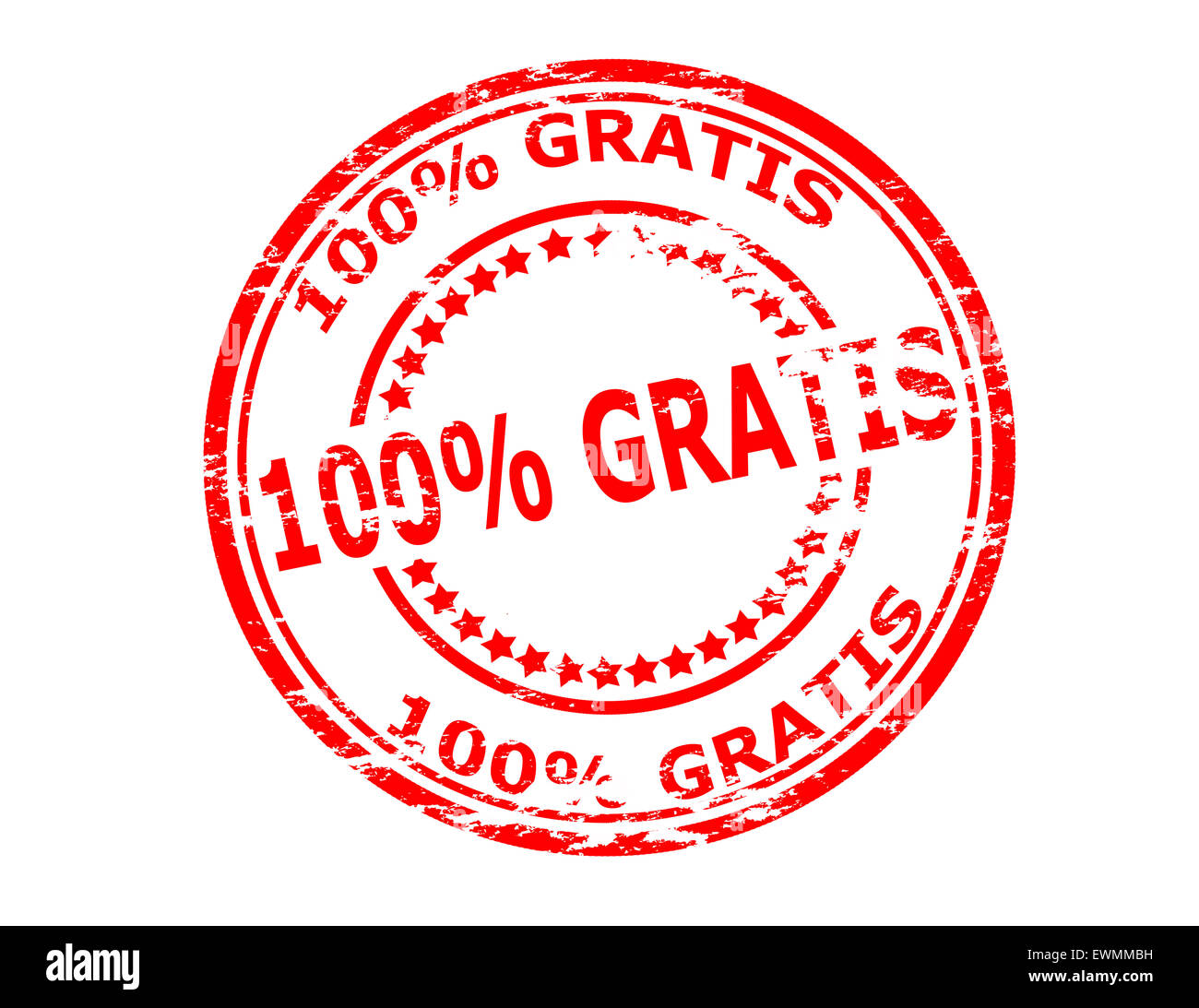 Rubber stamp with text one hundred percent gratis inside, illustration ...