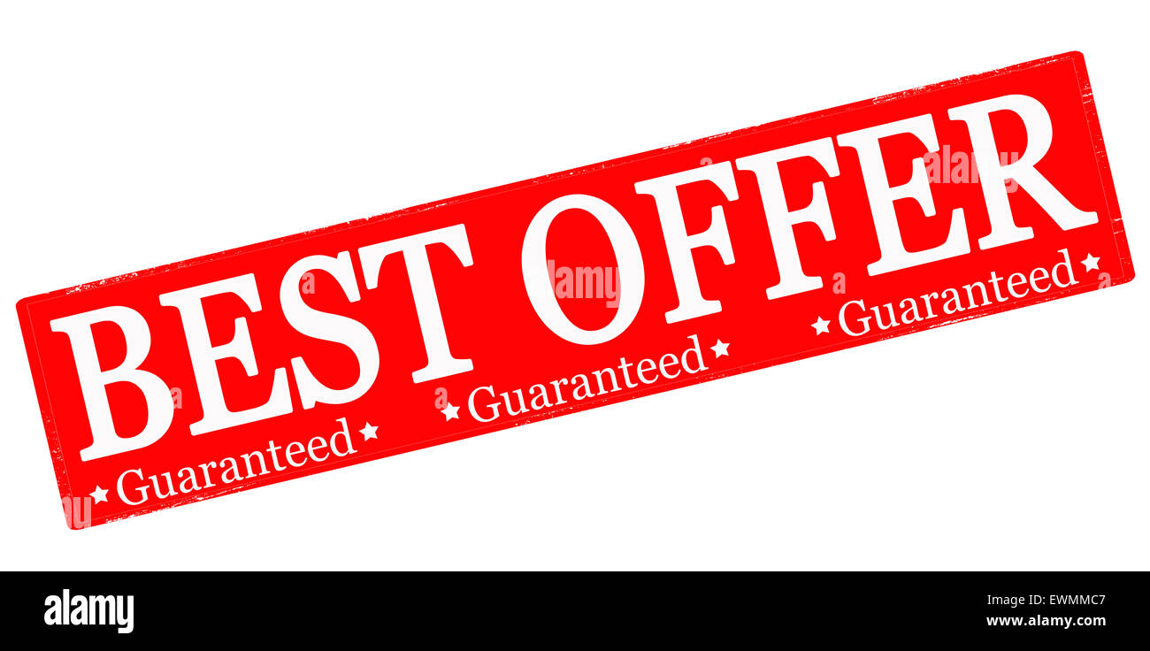 Rubber stamp with text best offer inside, illustration Stock Photo - Alamy
