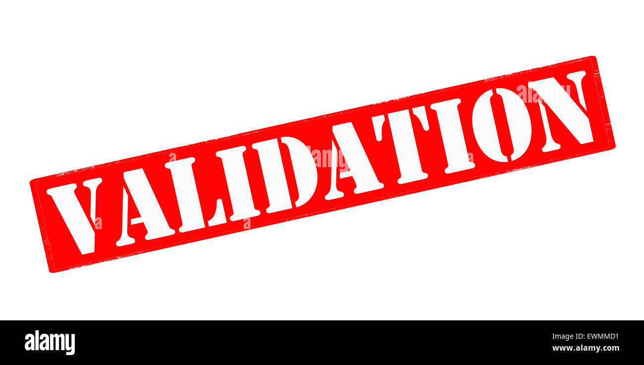 Rubber stamp with word validation inside, illustration Stock Photo - Alamy