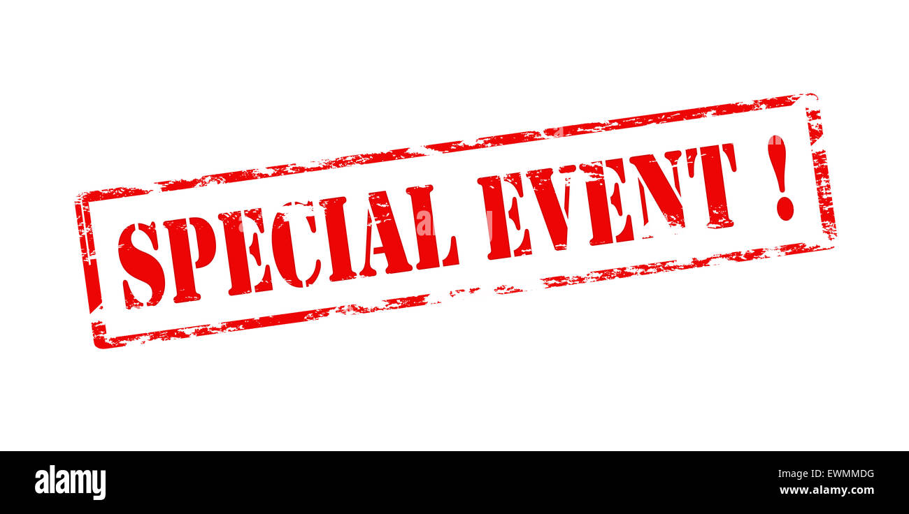 Rubber stamp with text special event inside, illustration Stock Photo ...