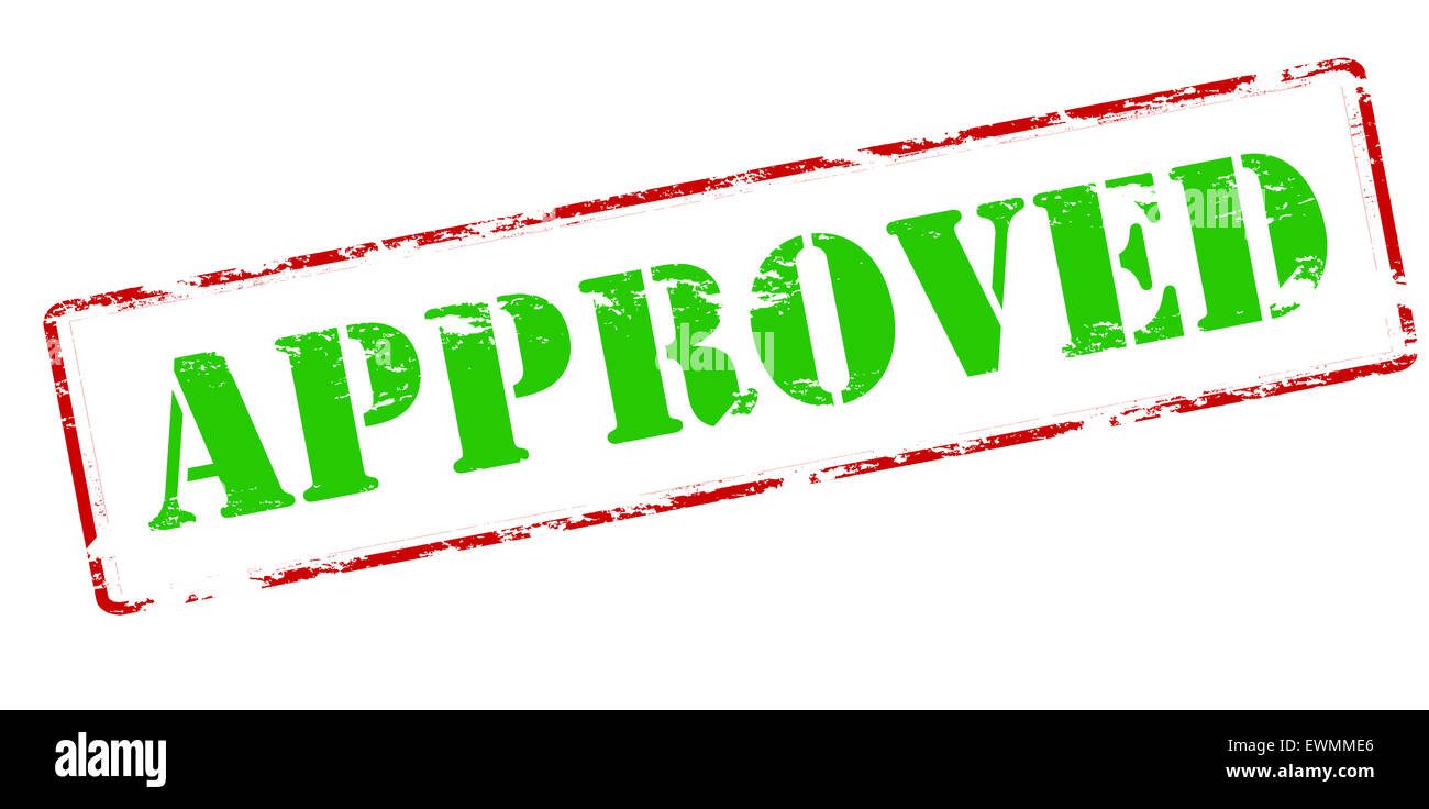 Stamp with word approved inside hi-res stock photography and images - Alamy