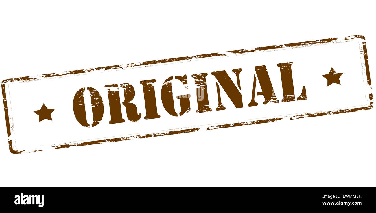 Rubber stamp with word original inside, illustration Stock Photo - Alamy
