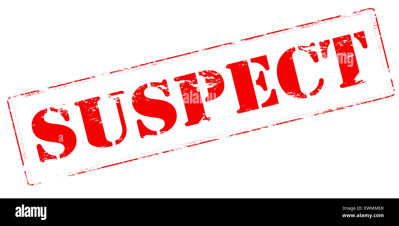 Rubber stamp with word suspect inside, illustration Stock Photo - Alamy