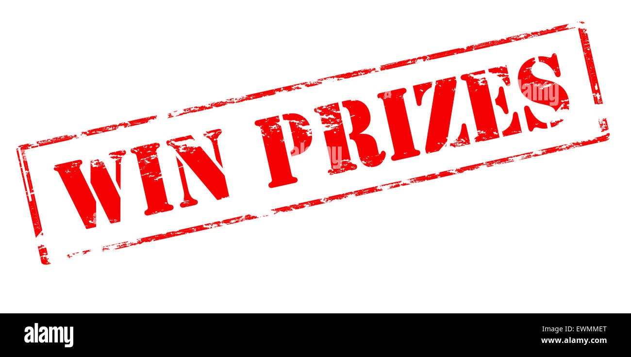 Rubber stamp with text win prizes inside, illustration Stock Photo - Alamy