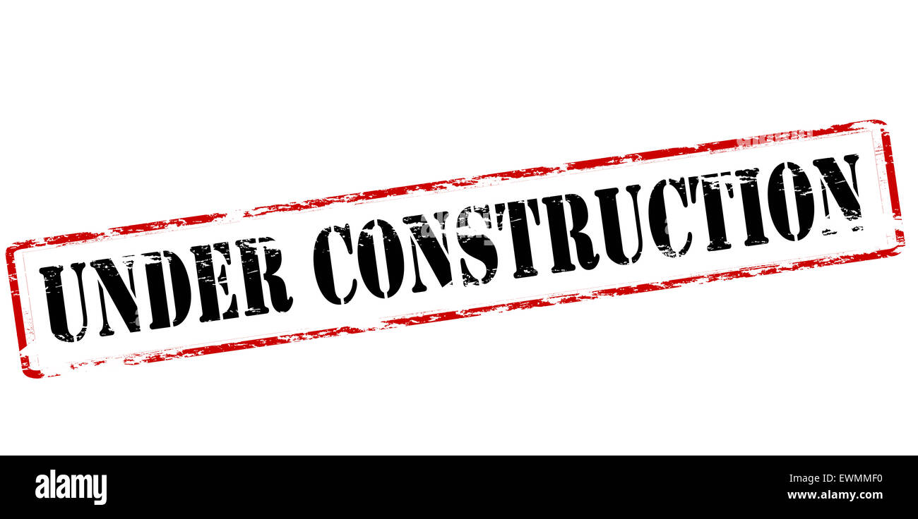Rubber stamp with text under construction inside, illustration Stock ...