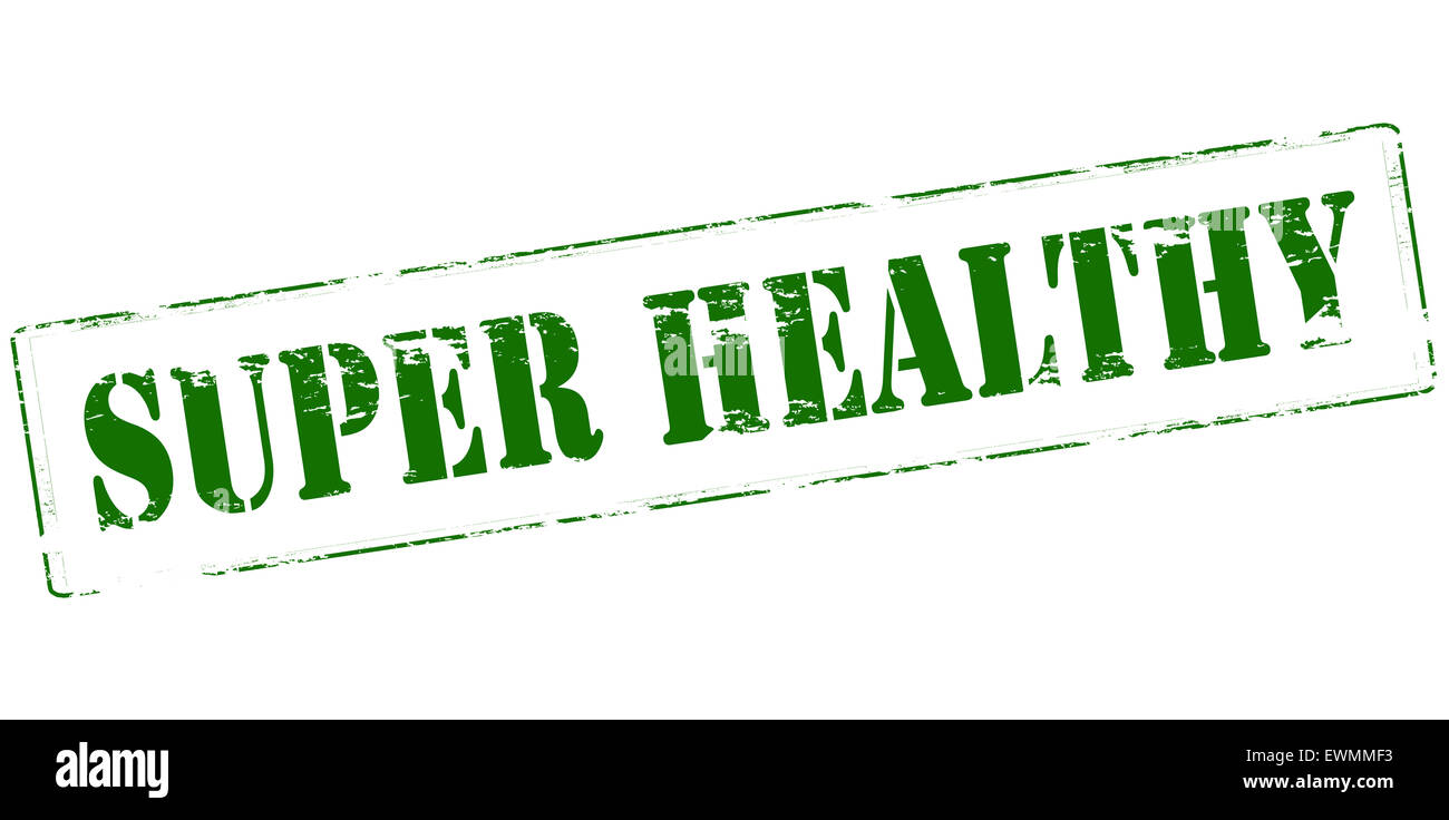 Rubber stamp with text super healthy inside, illustration Stock Photo ...