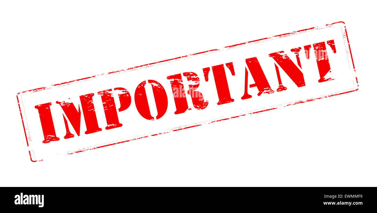 Rubber stamp with word important inside, illustration Stock Photo - Alamy