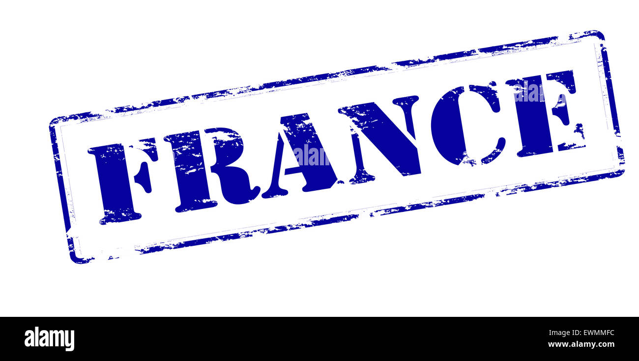 Stamp with word france inside hi-res stock photography and images - Alamy