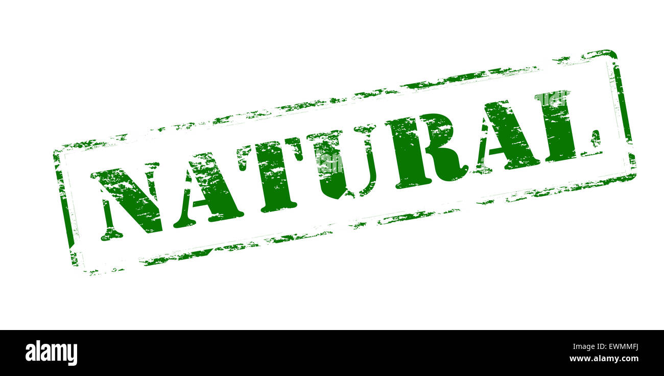 Rubber stamp with word natural inside, illustration Stock Photo - Alamy