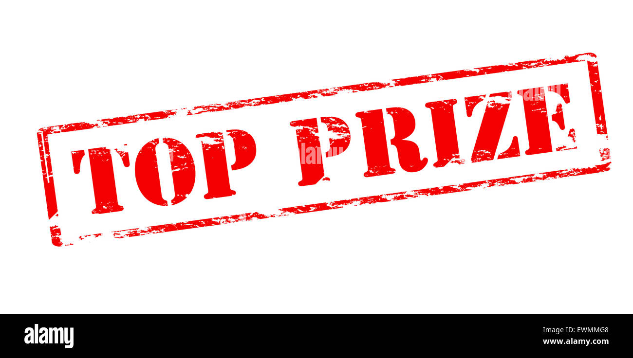 Rubber stamp with text top prize inside, illustration Stock Photo - Alamy