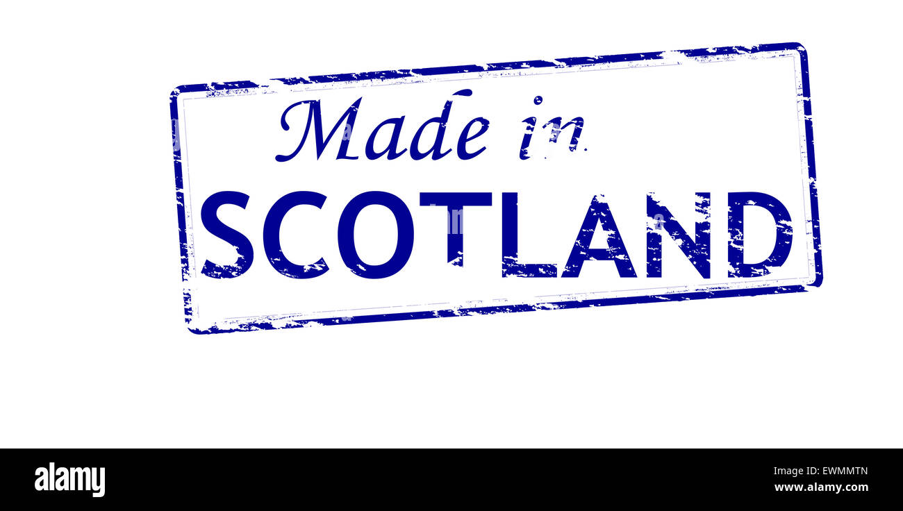 Rubber stamp with text made in Scotland inside, illustration Stock ...