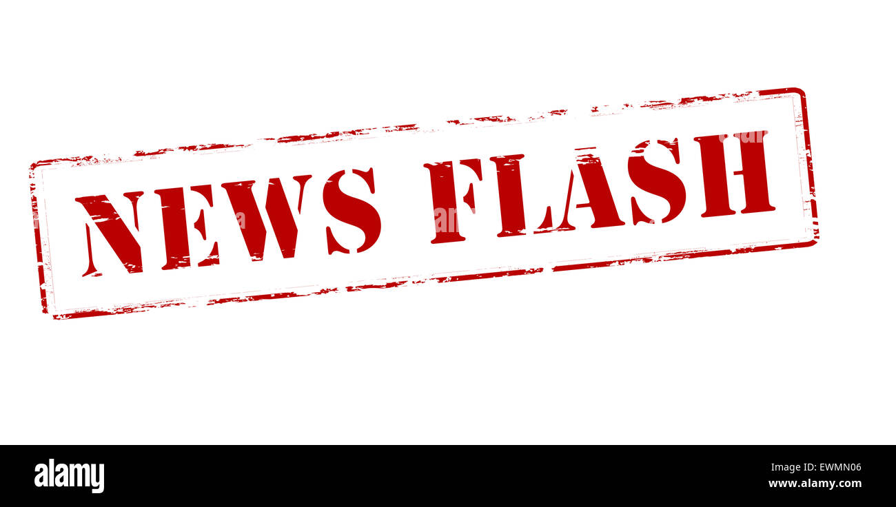 Rubber stamp with text news flash inside, illustration Stock Photo - Alamy