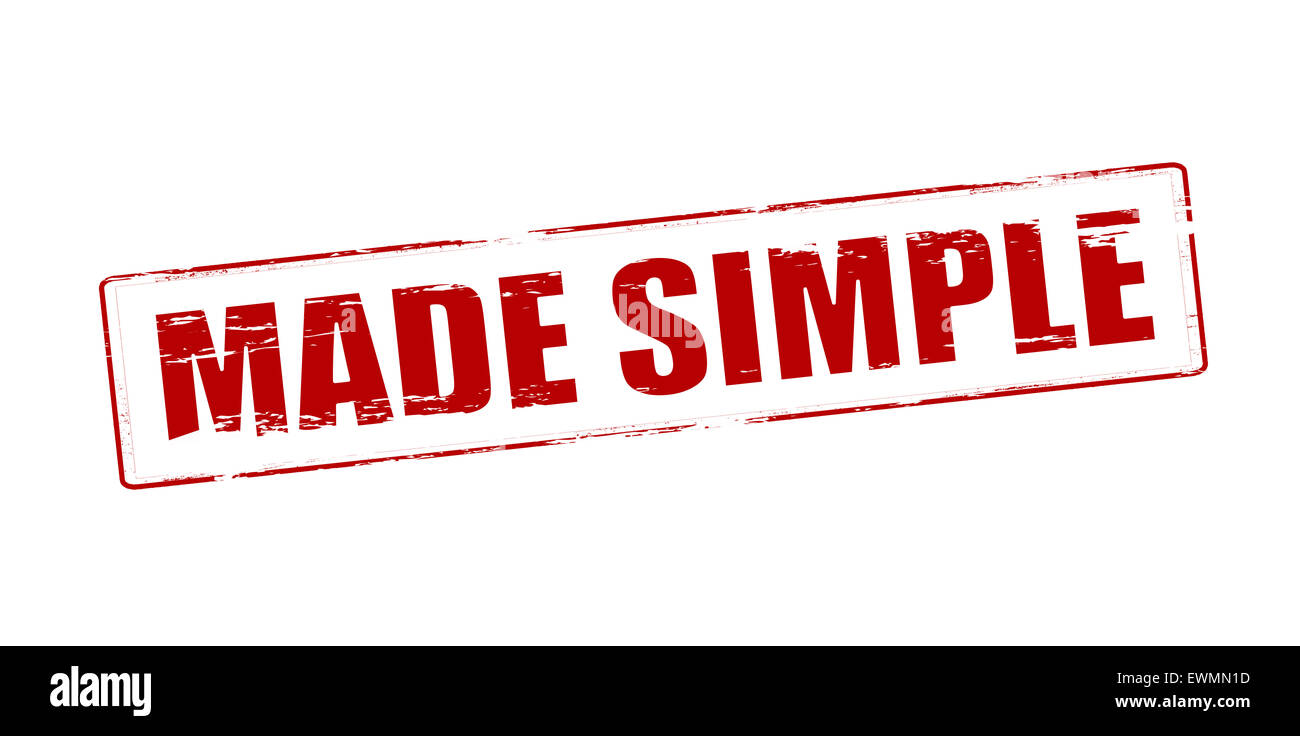 Rubber stamp with text made simple inside, illustration Stock Photo - Alamy