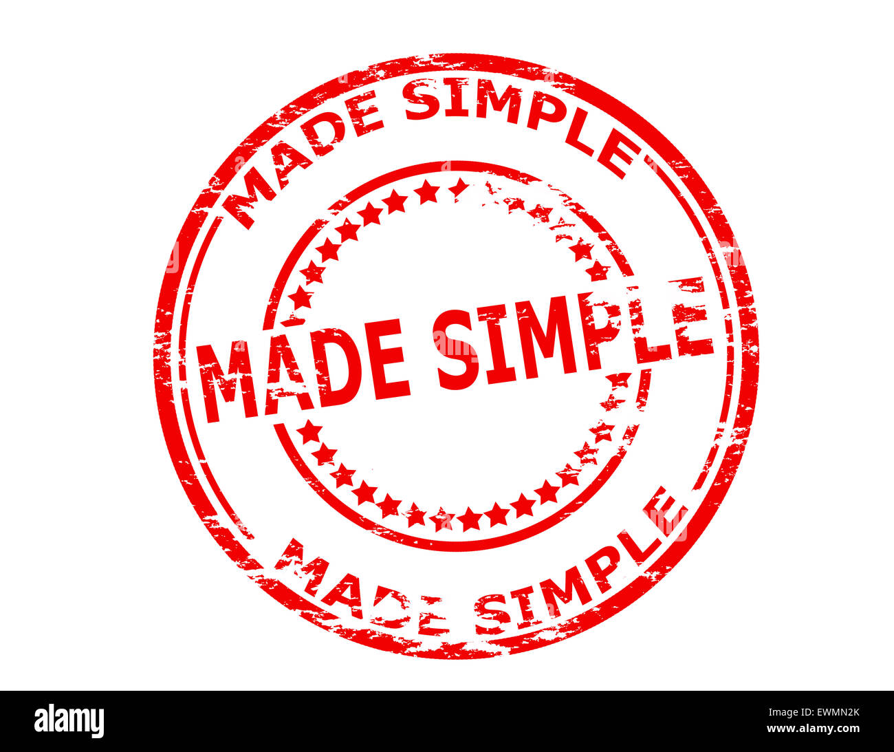 Rubber stamp with text made simple inside, illustration Stock Photo - Alamy