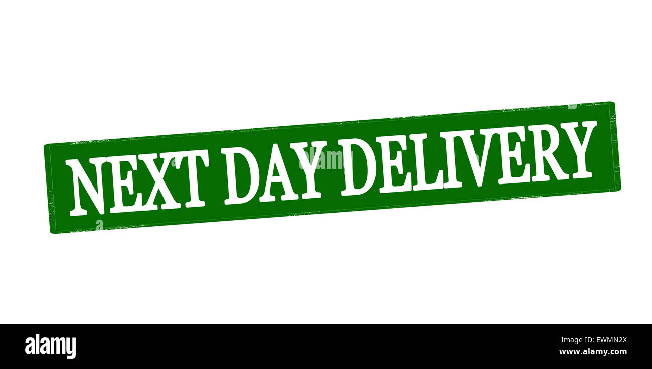 Rubber stamp with text next day delivery inside, illustration Stock ...