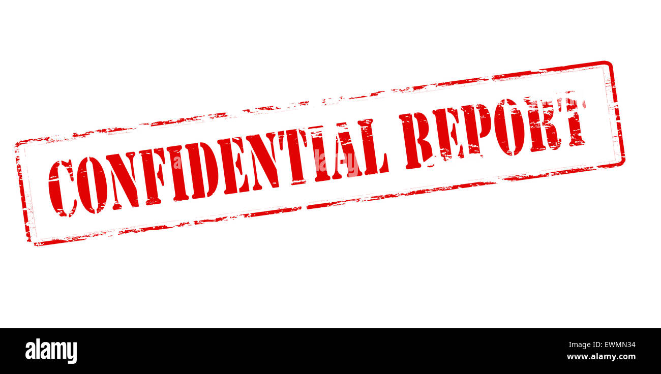 Rubber stamp with text confidential report inside, illustration Stock ...