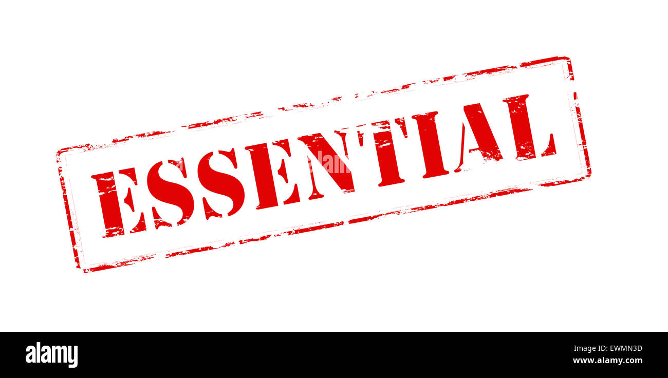 Rubber stamp with word essential inside, illustration Stock Photo - Alamy