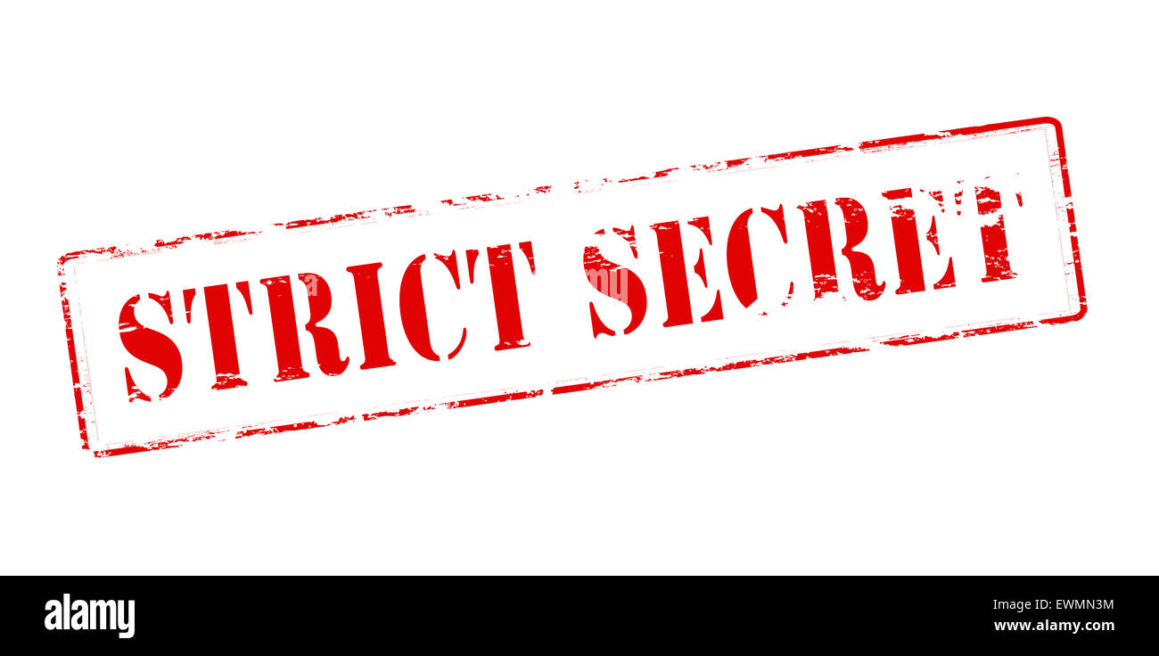 Rubber stamp with text strict secret inside, illustration Stock Photo ...
