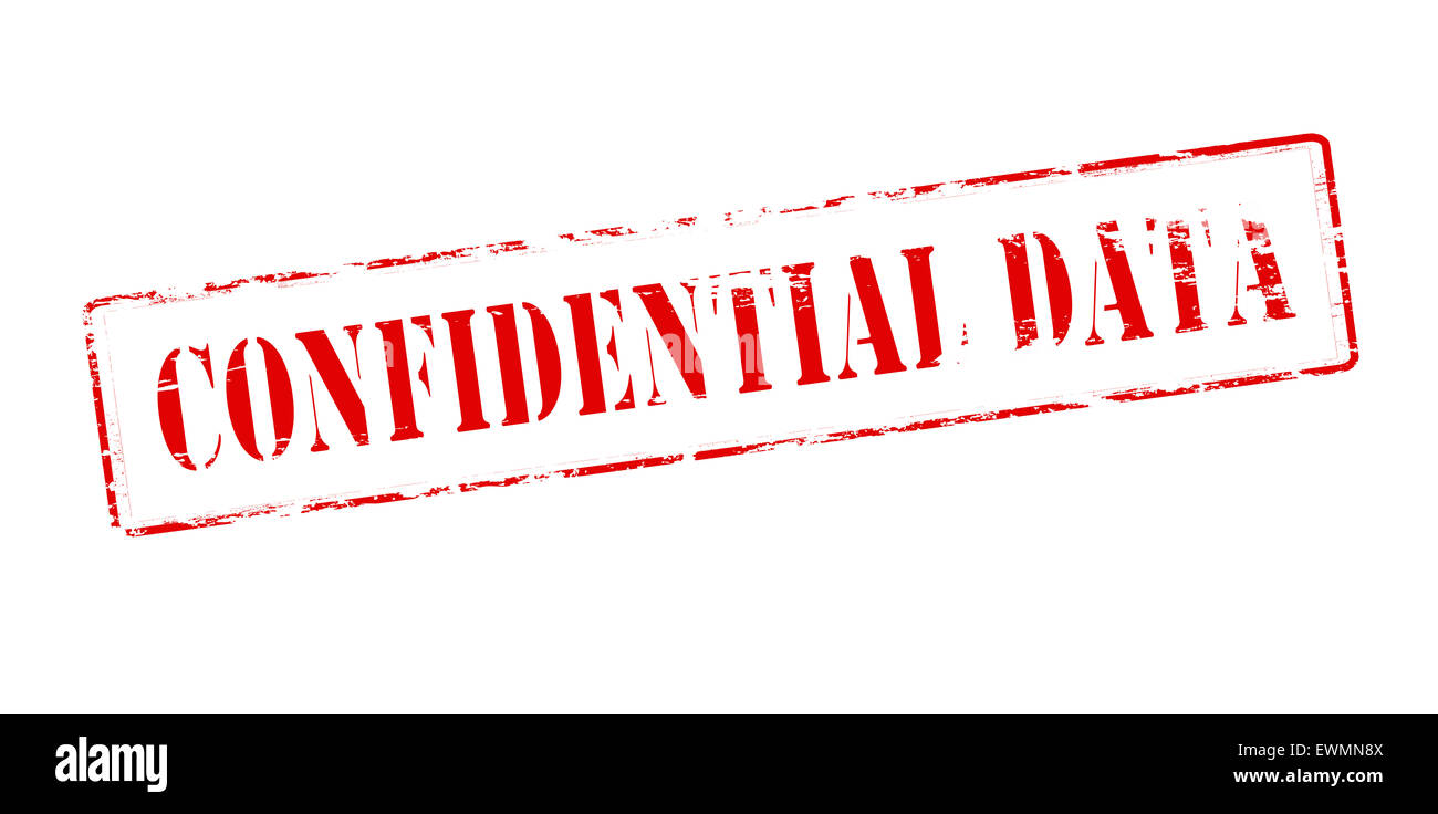 Rubber stamp with text confidential data inside, illustration Stock ...