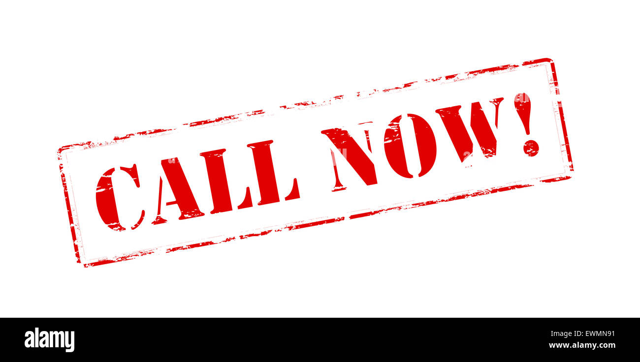 Rubber stamp with text call now inside, illustration Stock Photo - Alamy