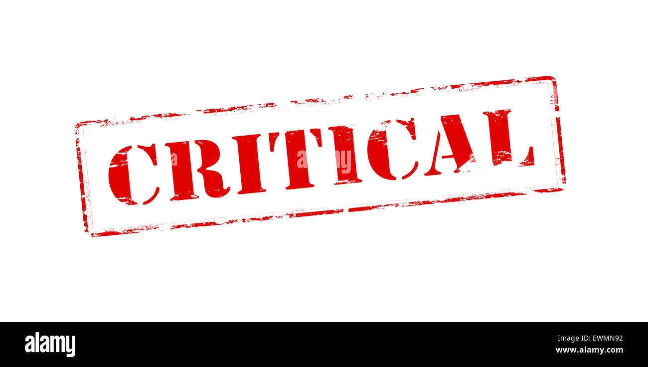 Rubber stamp with word critical inside, illustration Stock Photo - Alamy