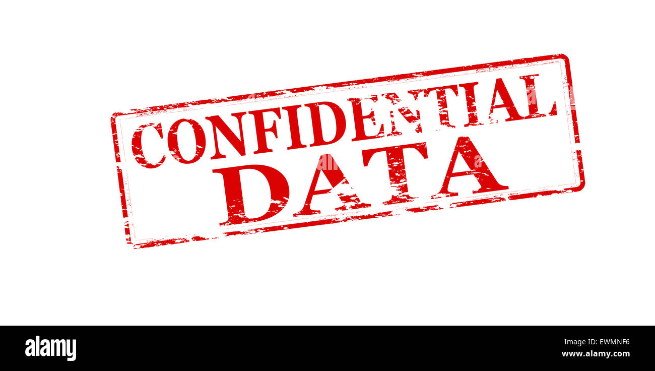 Rubber stamp with text confidential data inside, illustration Stock ...