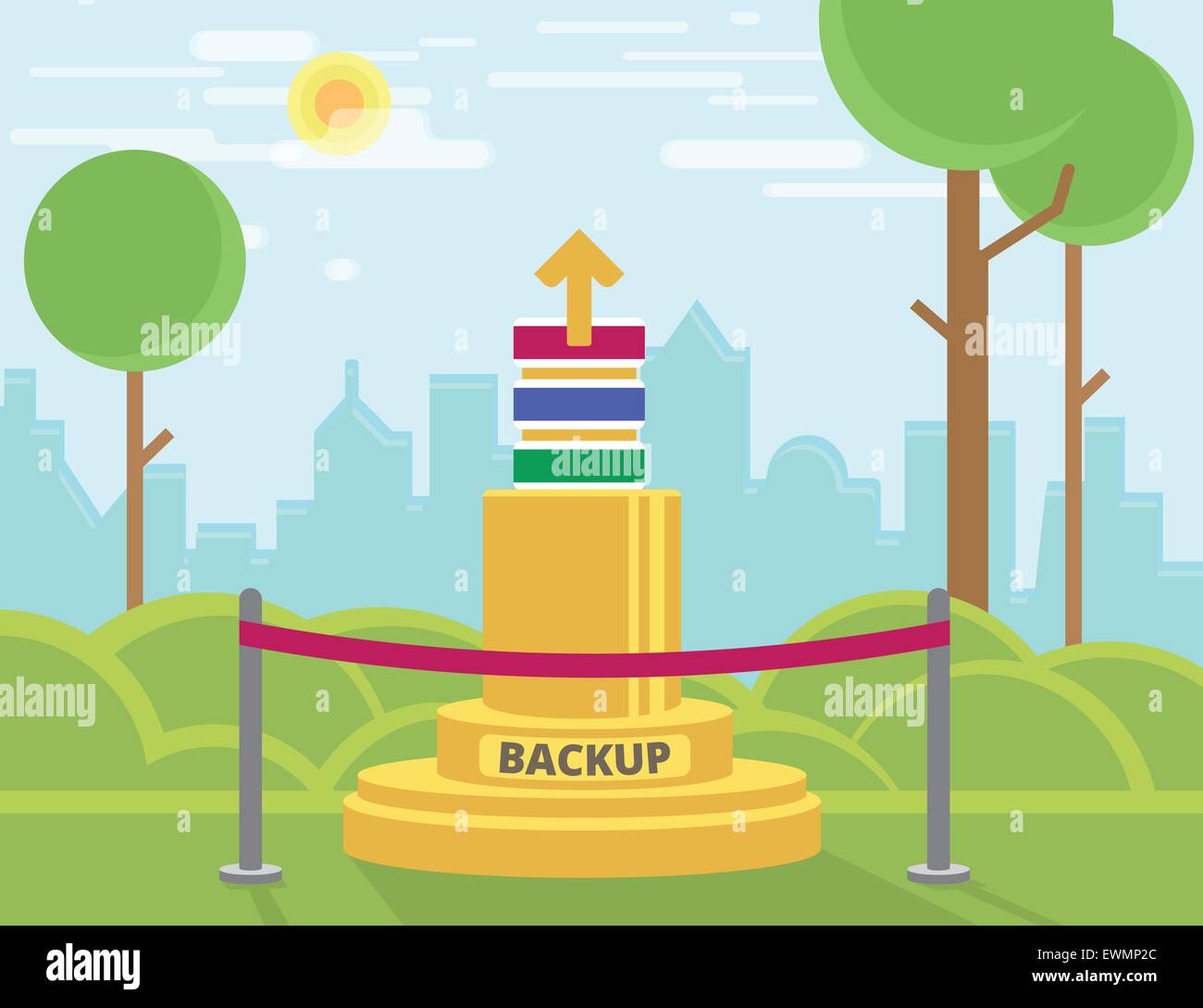Data backup monument Stock Vector Image & Art - Alamy