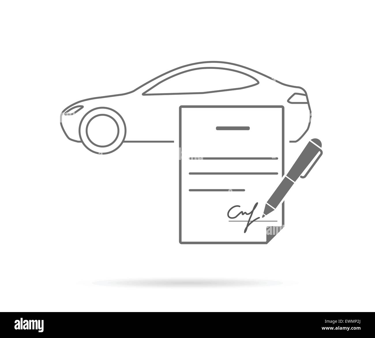Car rental lease contract Stock Vector Images - Alamy
